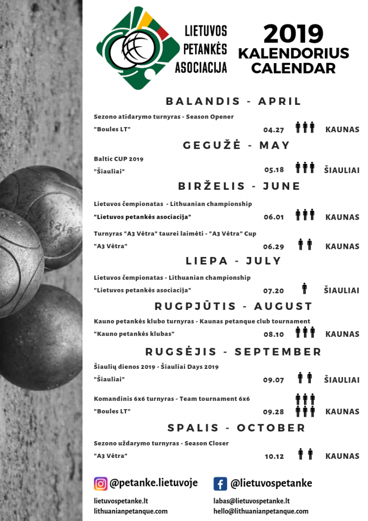 Kalendorius-2019 | Lietuvos petankės asociacija